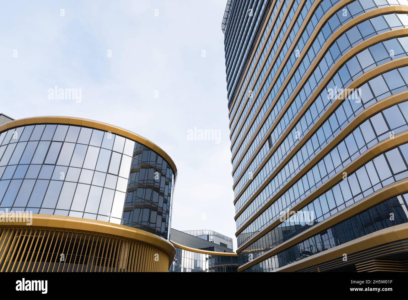 office center with blue glazing Stock Photo - Alamy