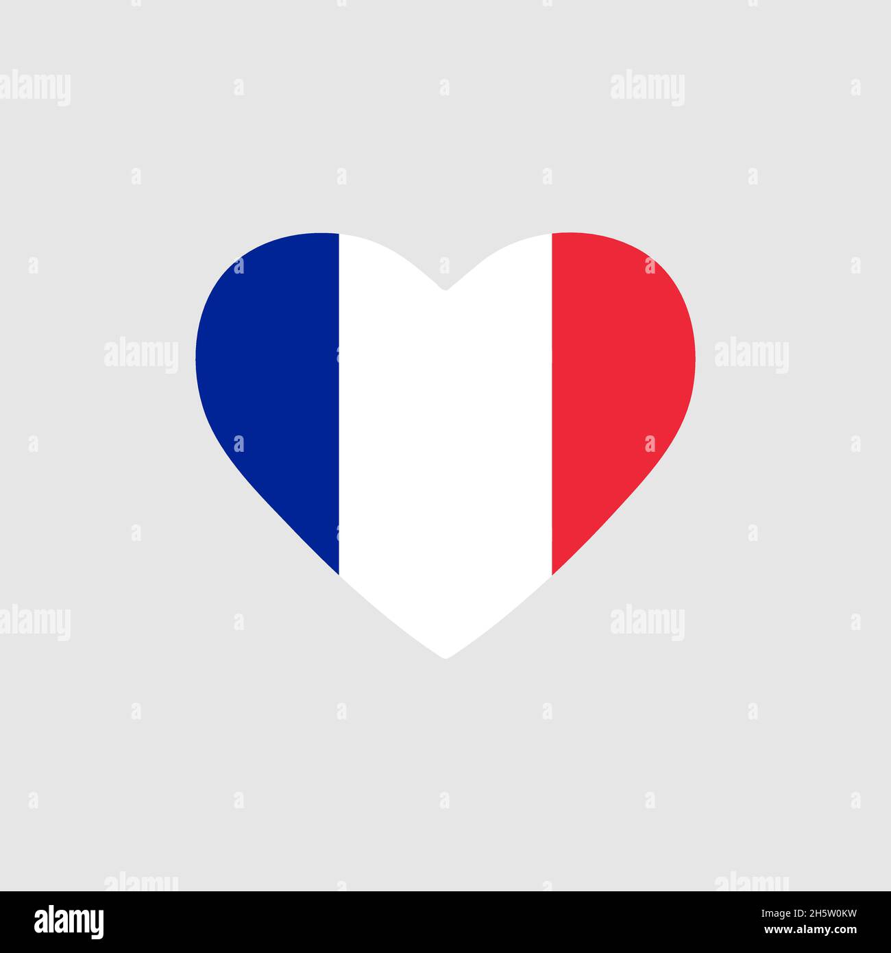 France flag in heart. Country of europe. Isolated vector icon in flat ...