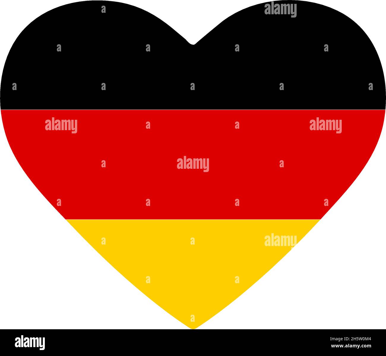 Germany flag in heart. Country of europe. Isolated vector icon in flat ...