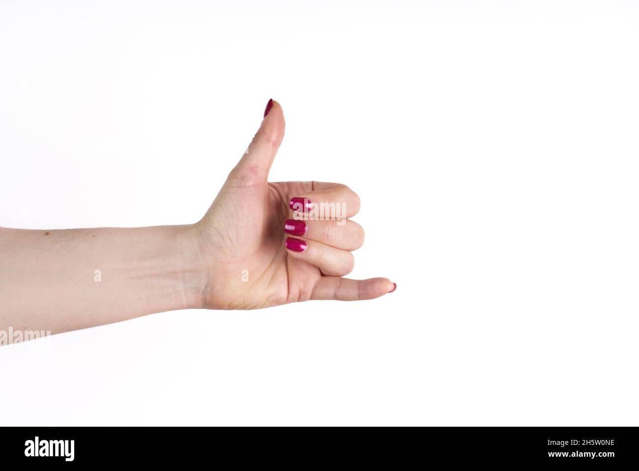 Call hand gesture communication Cut Out Stock Images & Pictures - Alamy