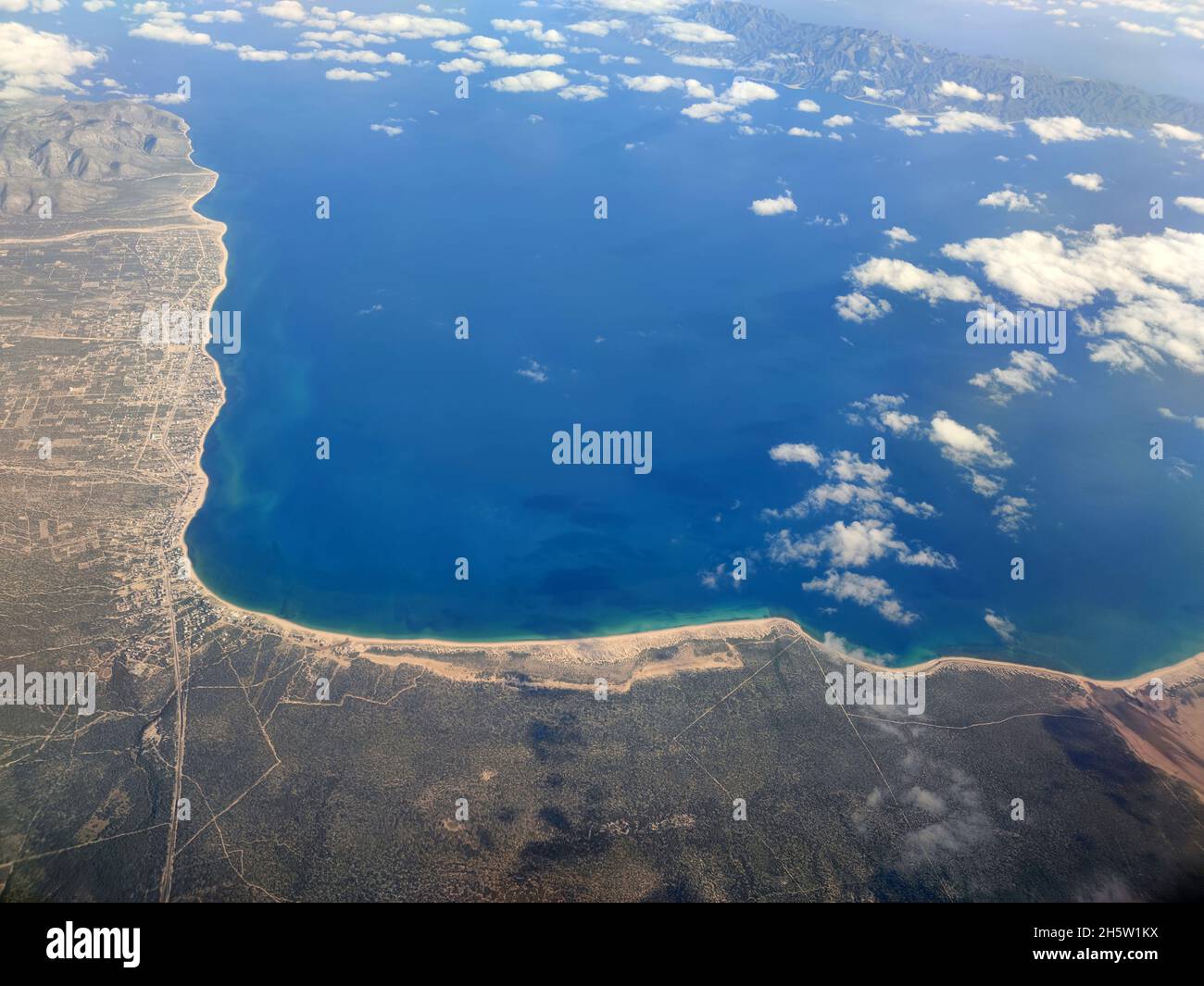 Baja california sur coast aerial view Mexico panorama landscape Stock ...