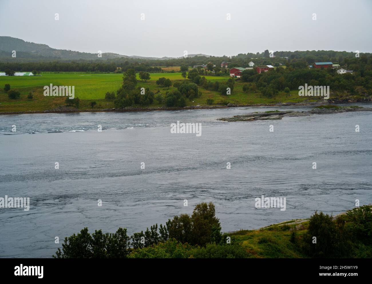 World's strongest tidal stream near Saltstraumen, Norway Stock Photo ...
