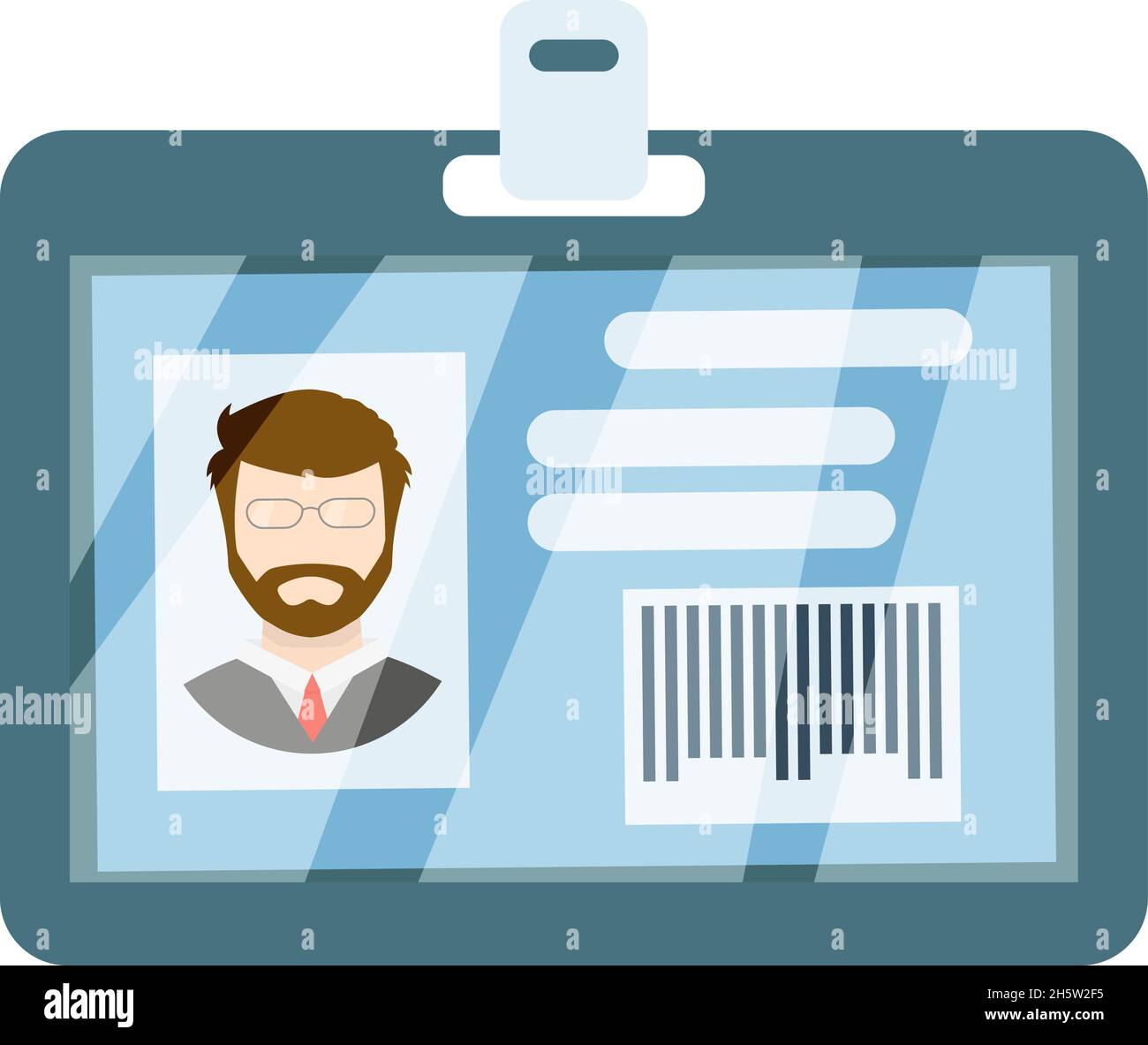 Badge isolated pass employee Stock Vector Images - Alamy