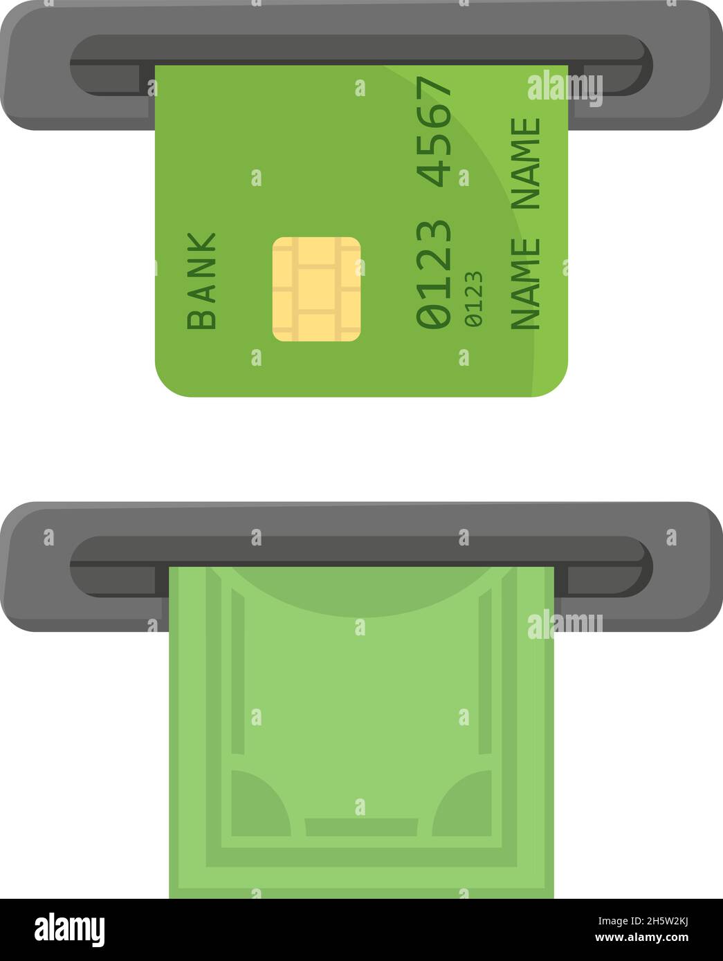 Atm machine white background Stock Vector Images - Alamy