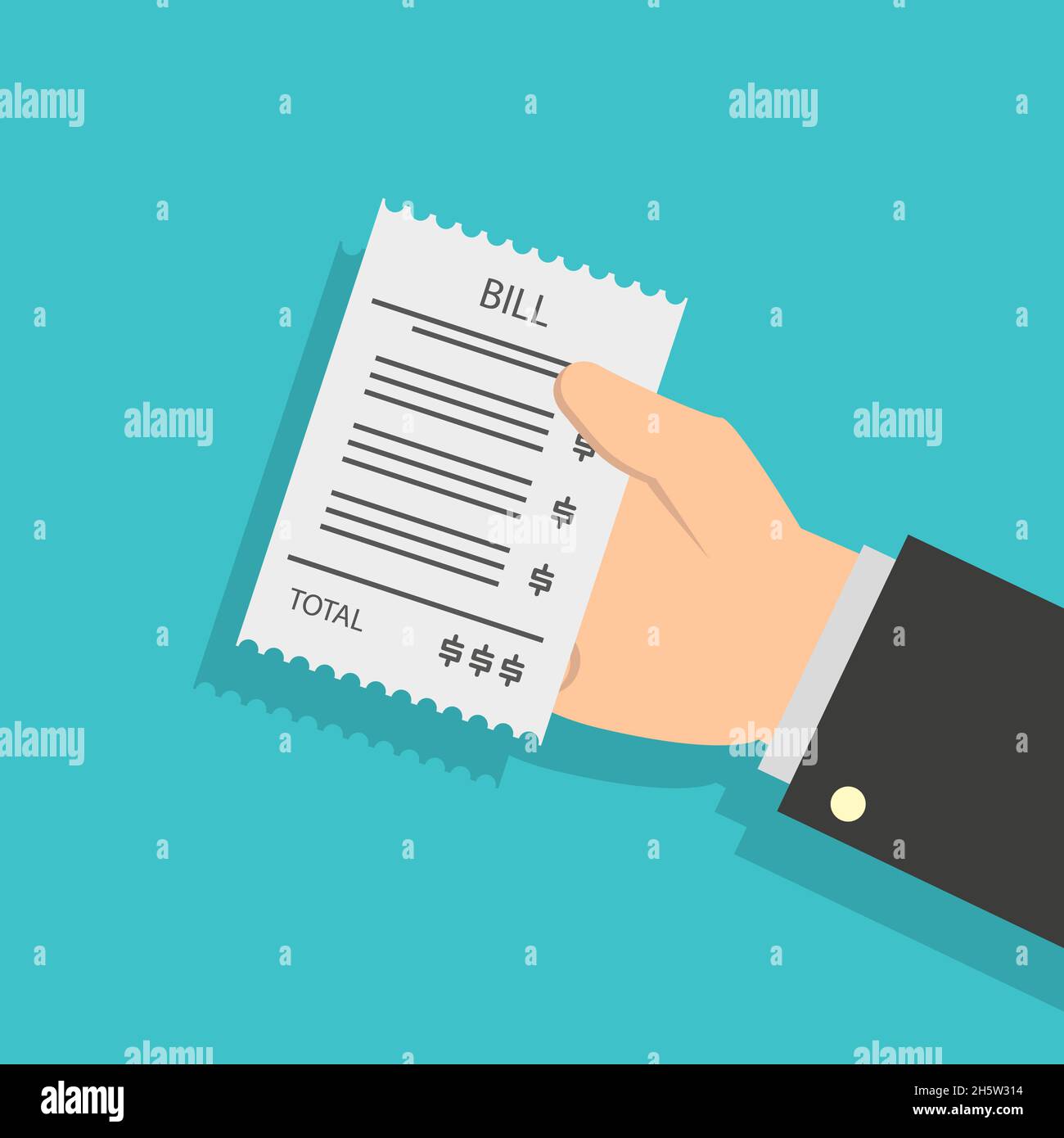 Invoice document on white Stock Vector Images - Alamy