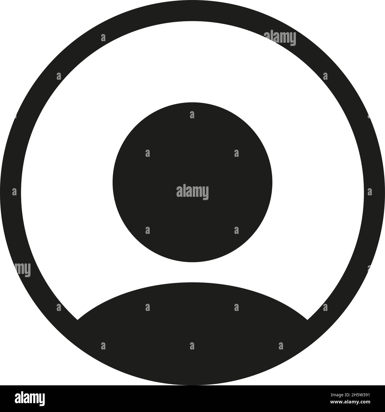 black contact person icon on white background, vector Stock Vector ...