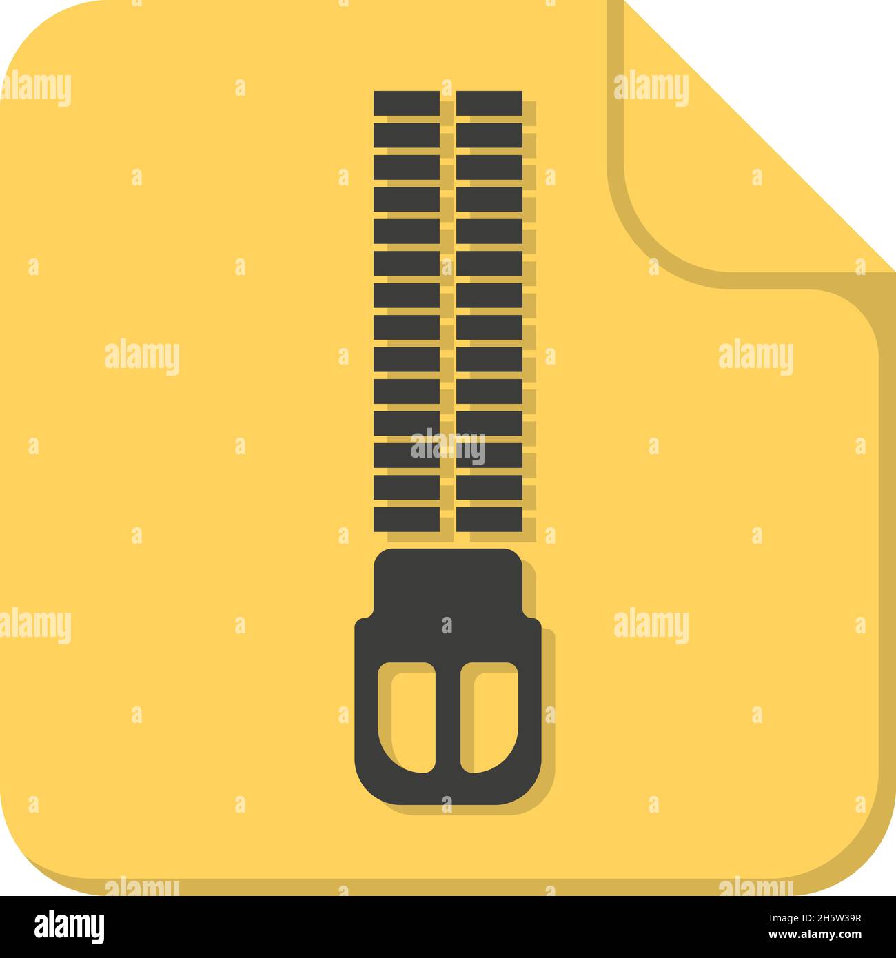 zip archive color icon in flat style, vector Stock Vector Image & Art ...