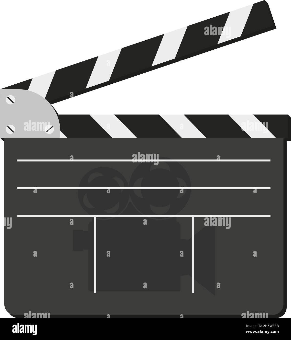 cinemas clapper in flat style on white background Stock Vector Image ...