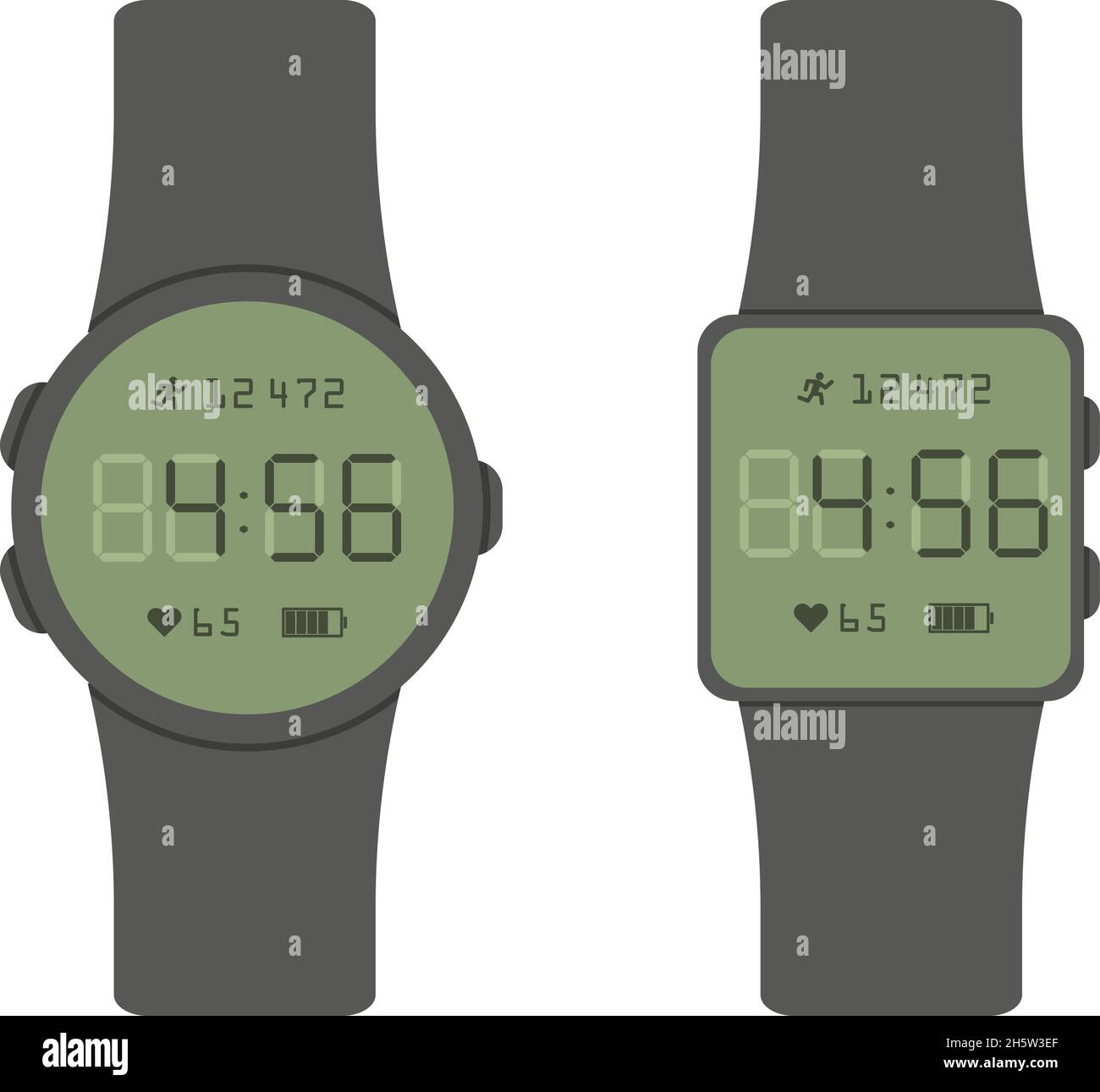 smartwatch in flat style on a white background Stock Vector Image & Art ...