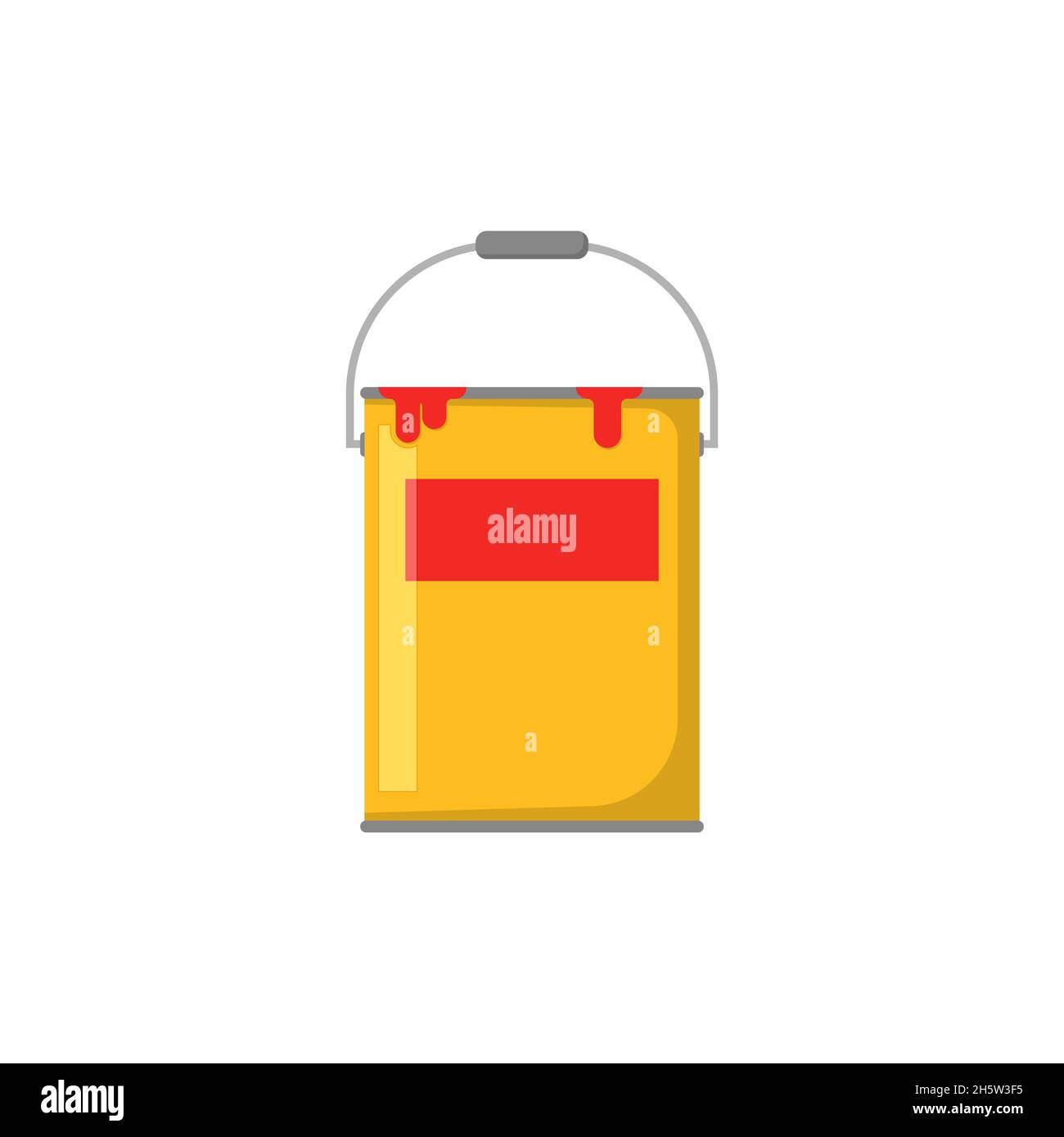 iron can with liquid red paint in flat style Stock Vector Image & Art ...