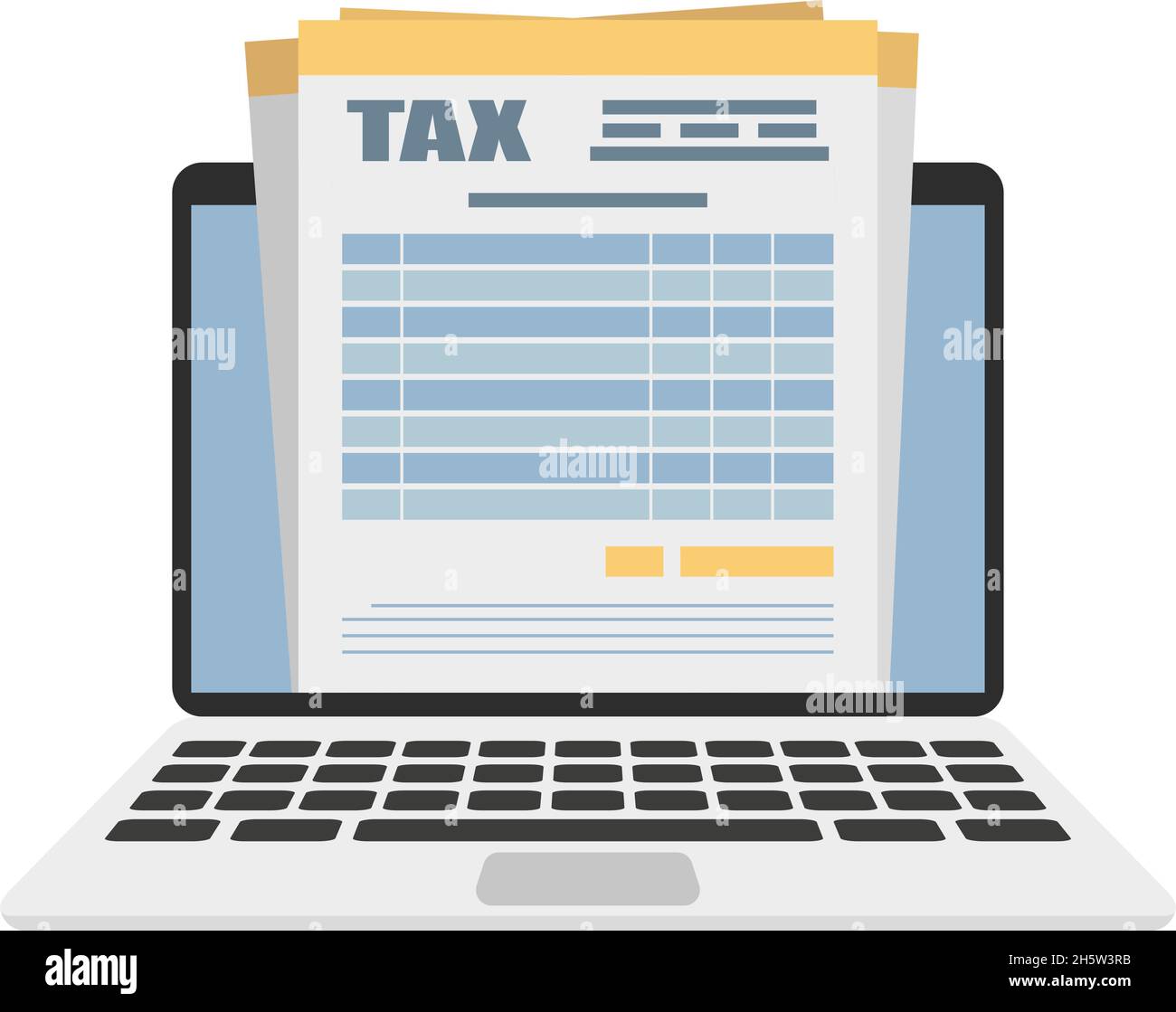 Invoice on laptop Stock Vector Images - Alamy