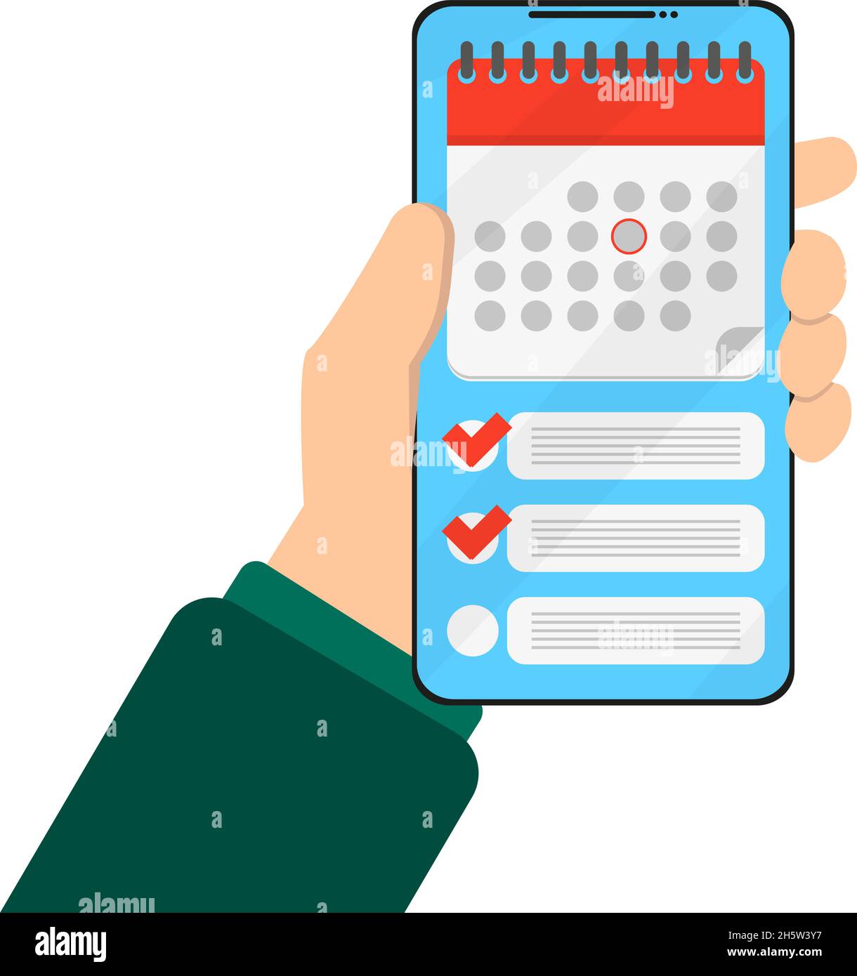 Hand smartphone time on Stock Vector Images - Alamy