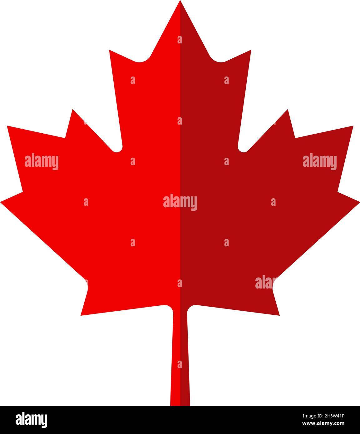 Maple leaf in flat Cut Out Stock Images & Pictures - Alamy