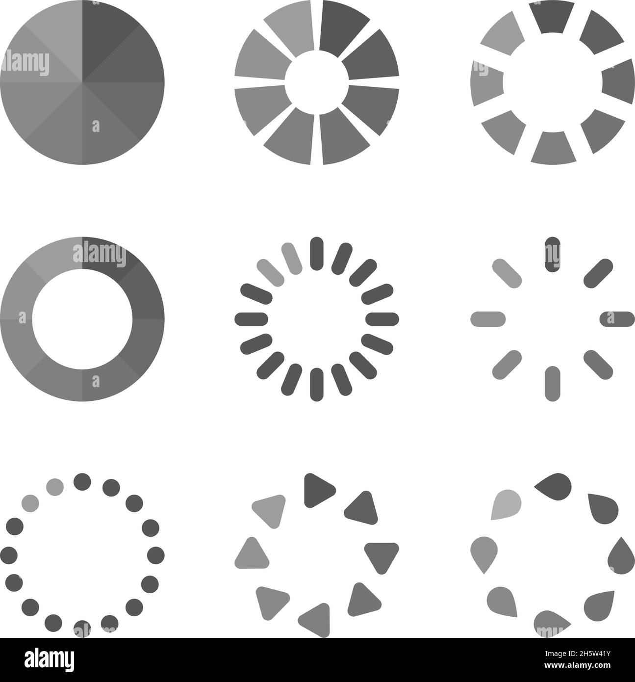 network loading set icons on white background, vector Stock Vector ...