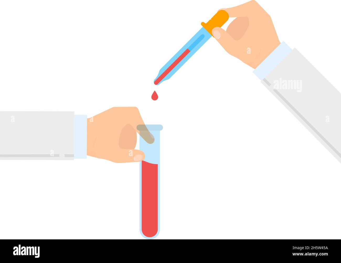 Holding blood test tube Stock Vector Images - Alamy