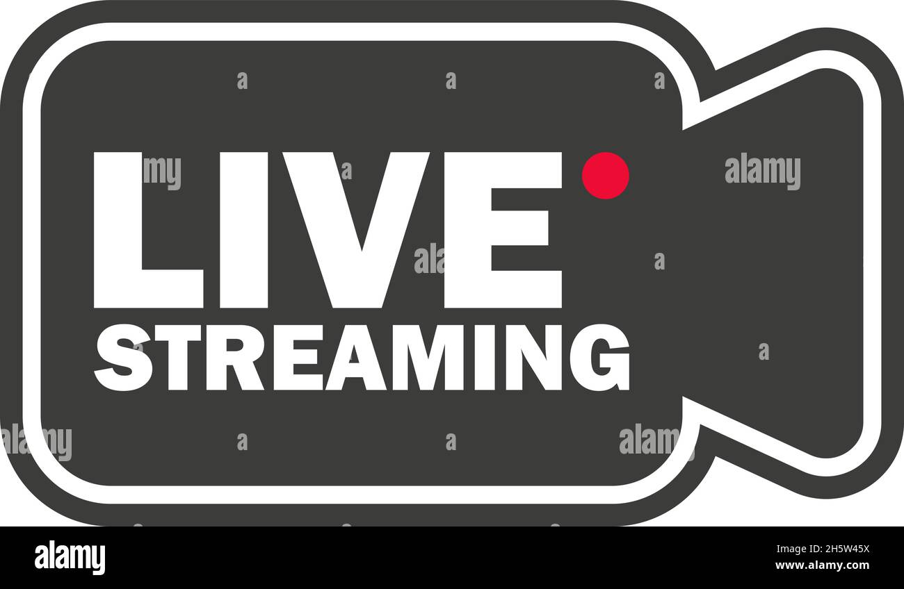 Live streaming red color Cut Out Stock Images & Pictures - Alamy