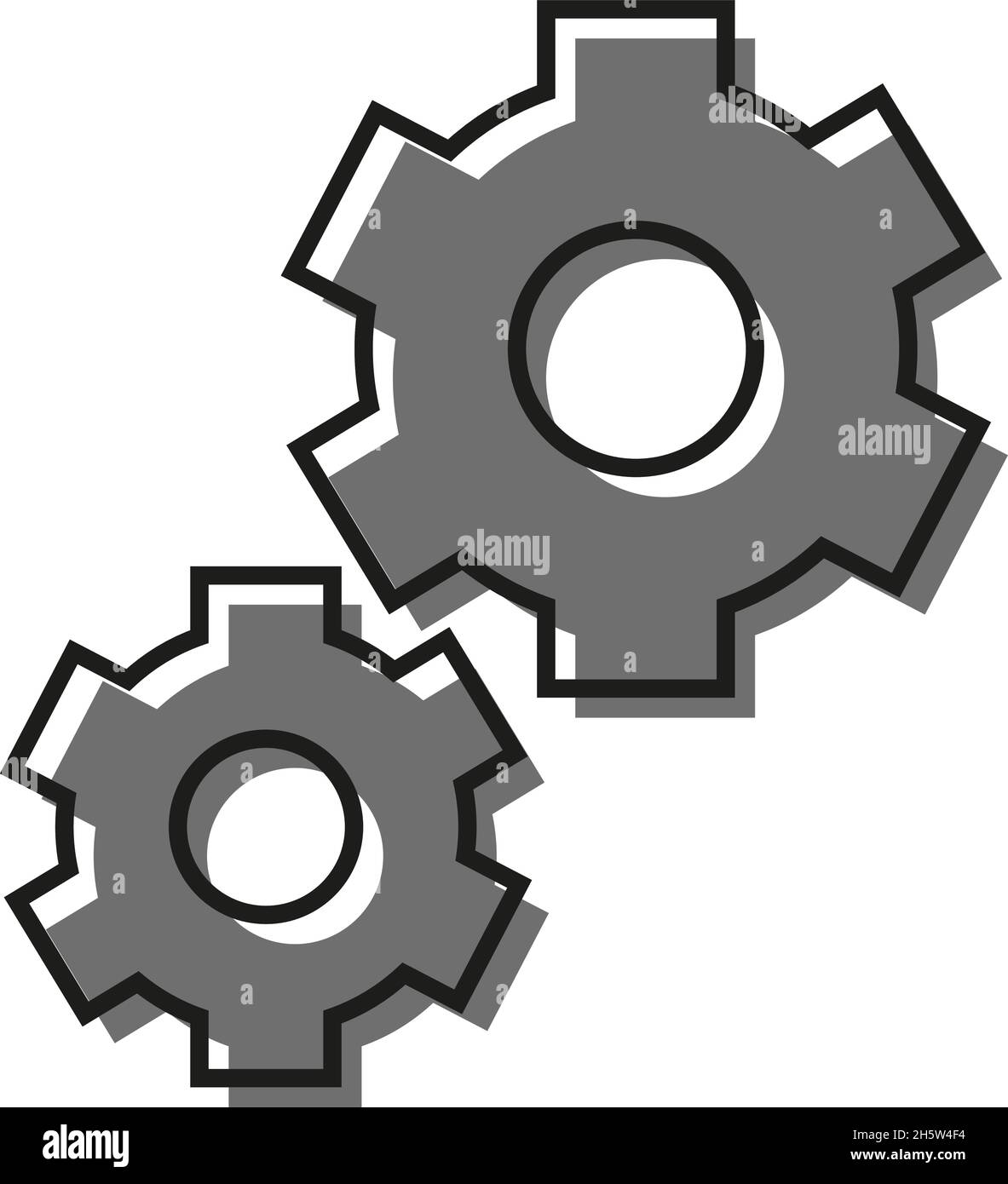 color flat icon of settings icon, isolated vector Stock Vector Image ...