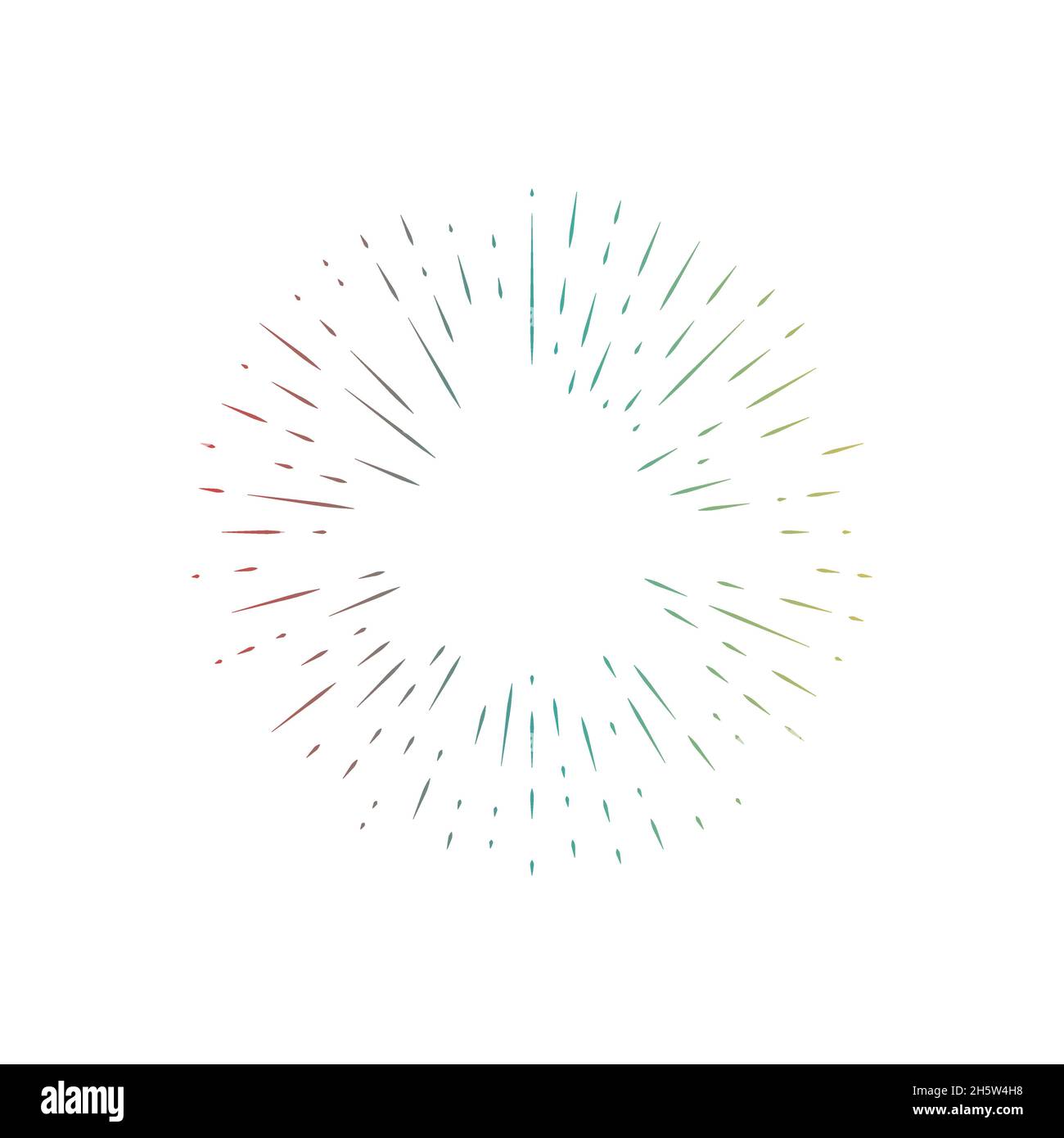 gradient firework lines on white background, vector illustration Stock ...