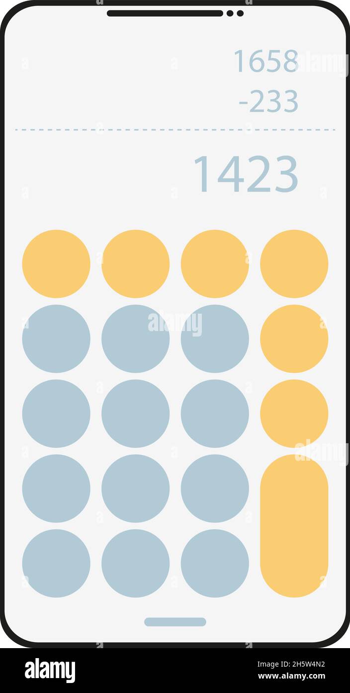 Calculator app in mobile Stock Vector Images - Alamy