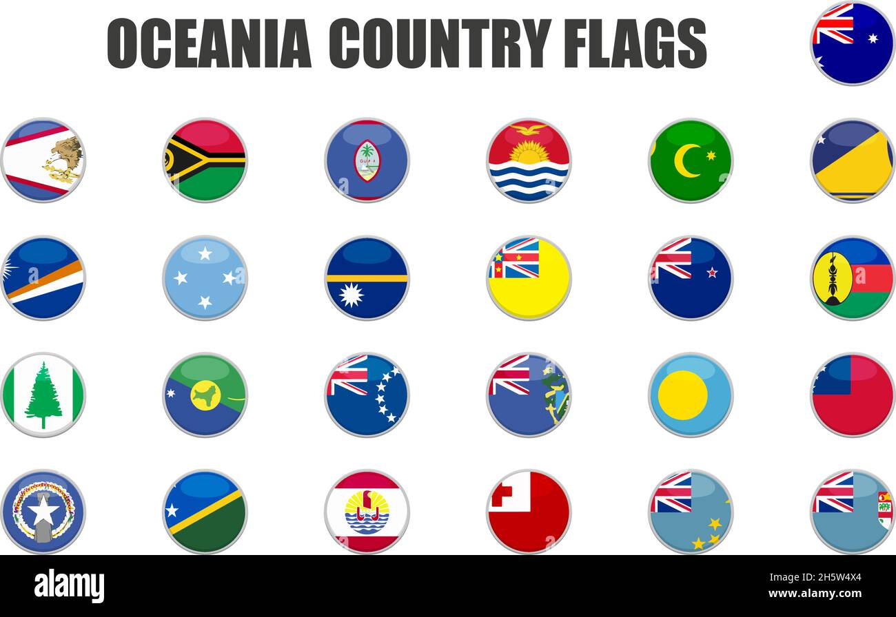 Flags of oceania Cut Out Stock Images & Pictures - Alamy