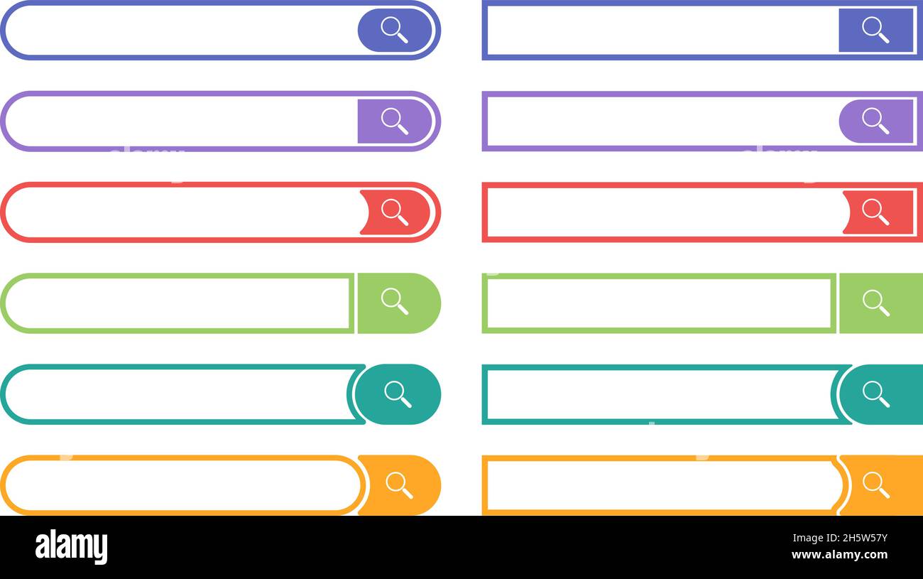 Search bar in flat Cut Out Stock Images & Pictures - Alamy