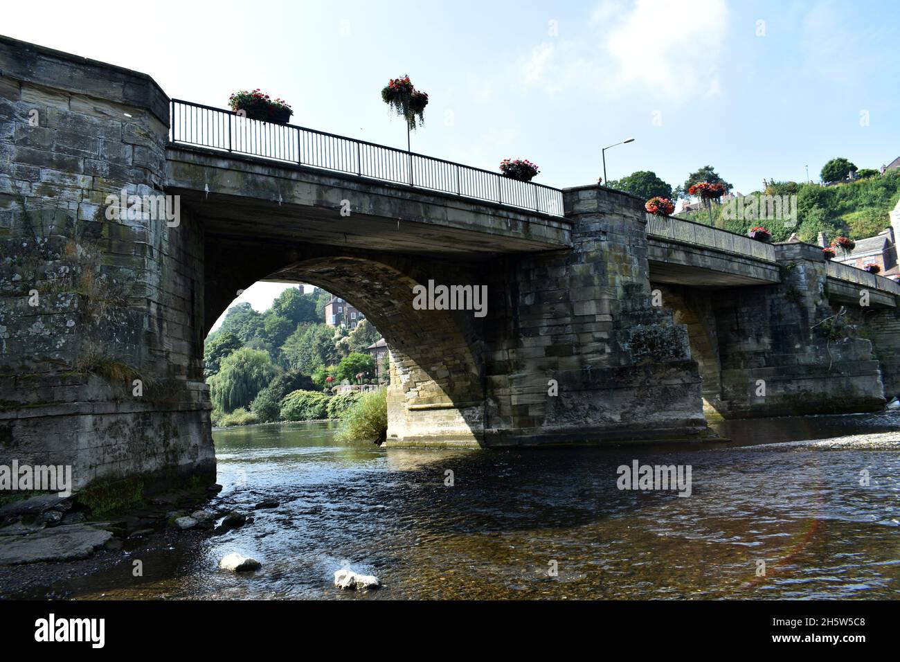 landscape image of Bridgnorth bridge, Shropshire crossing the River ...