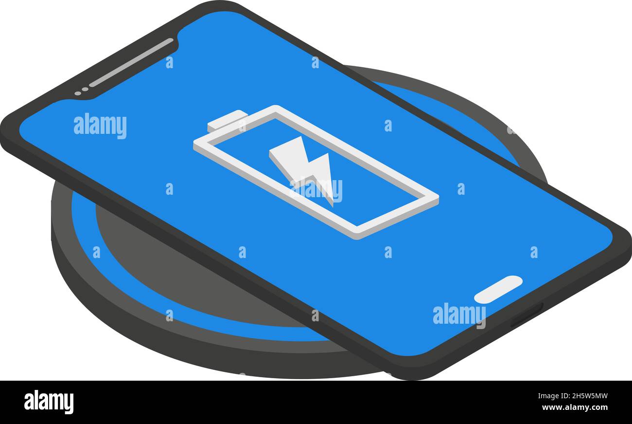 Mobile phone in isometric Cut Out Stock Images & Pictures - Alamy