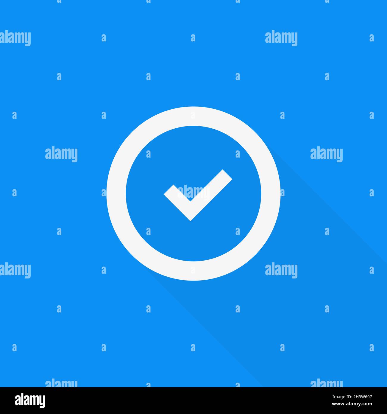 check mark in flat style with shadow, vector Stock Vector Image & Art ...