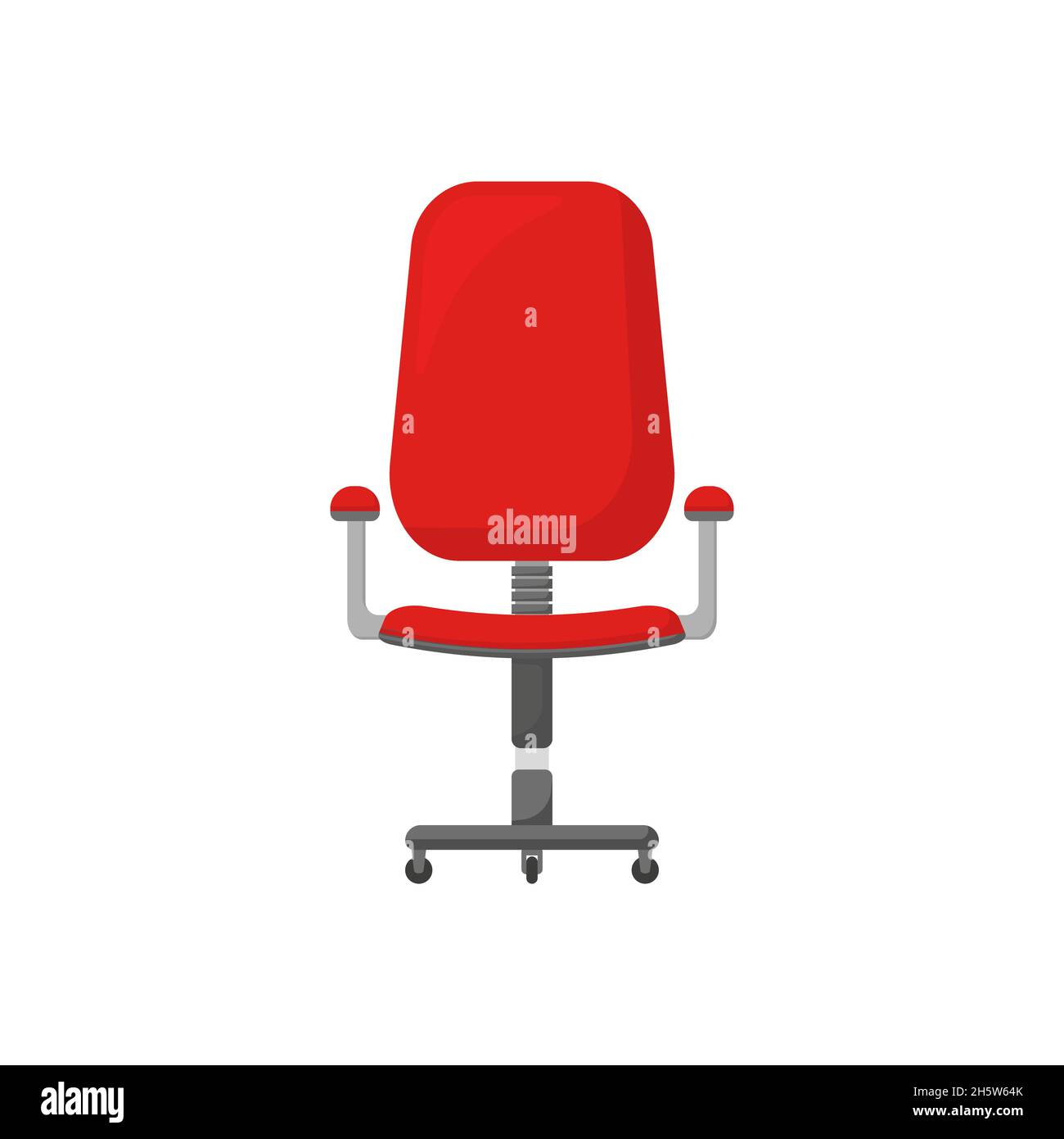 red office computer chair with a large back Stock Vector Image & Art ...