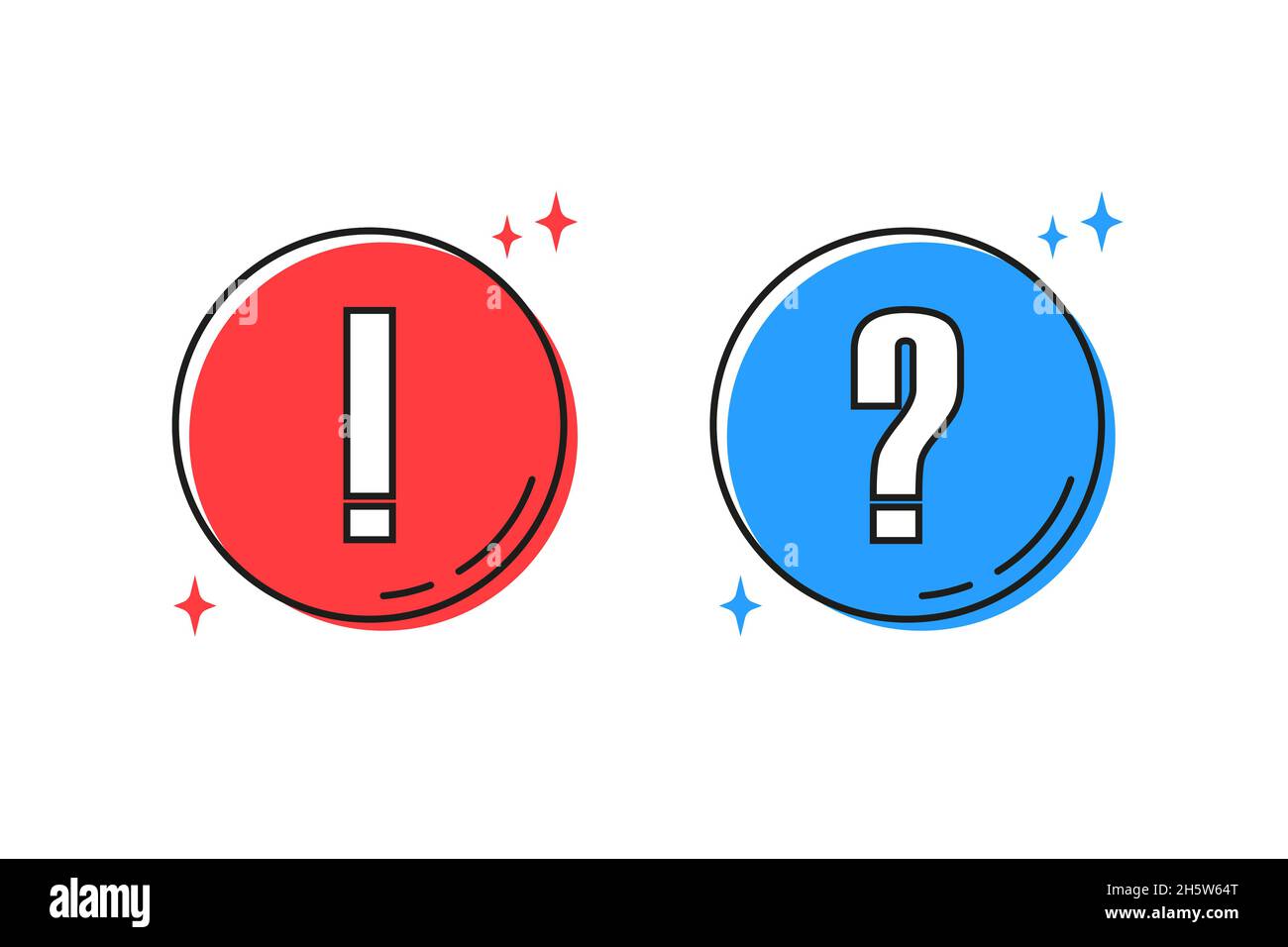 Question and exclamation marks isolated hi-res stock photography and ...