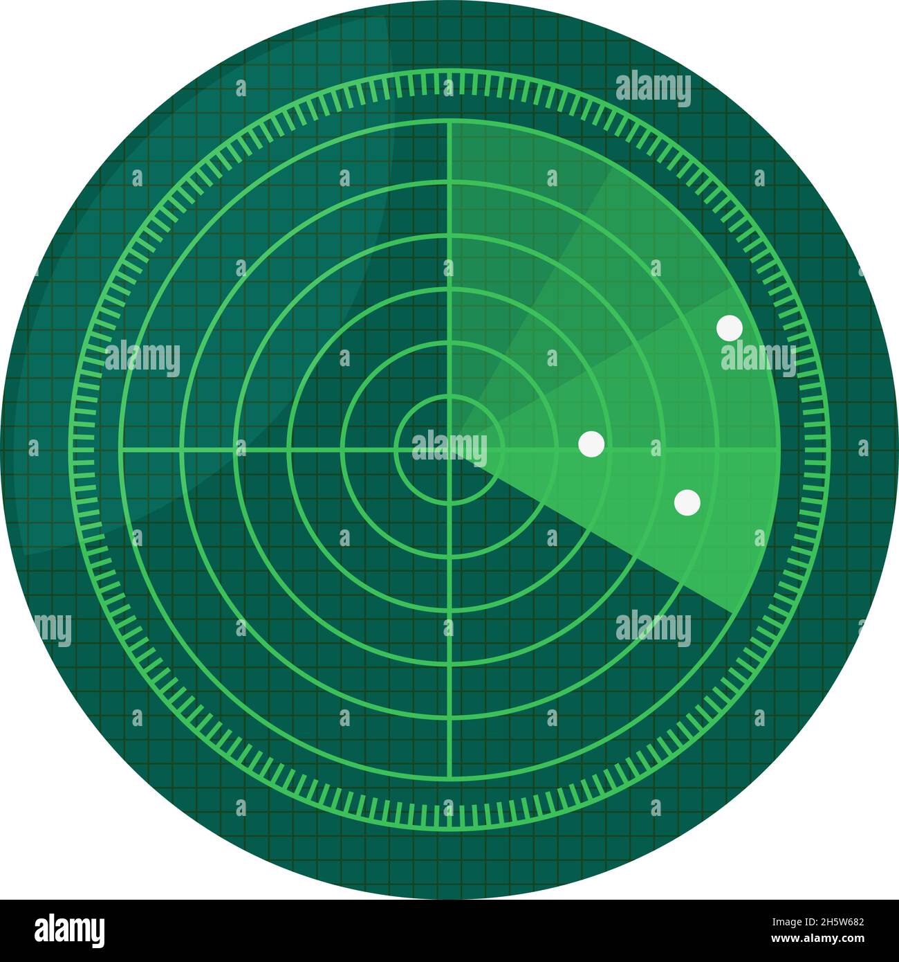 computer radar screen icon in flat style, vector Stock Vector Image ...