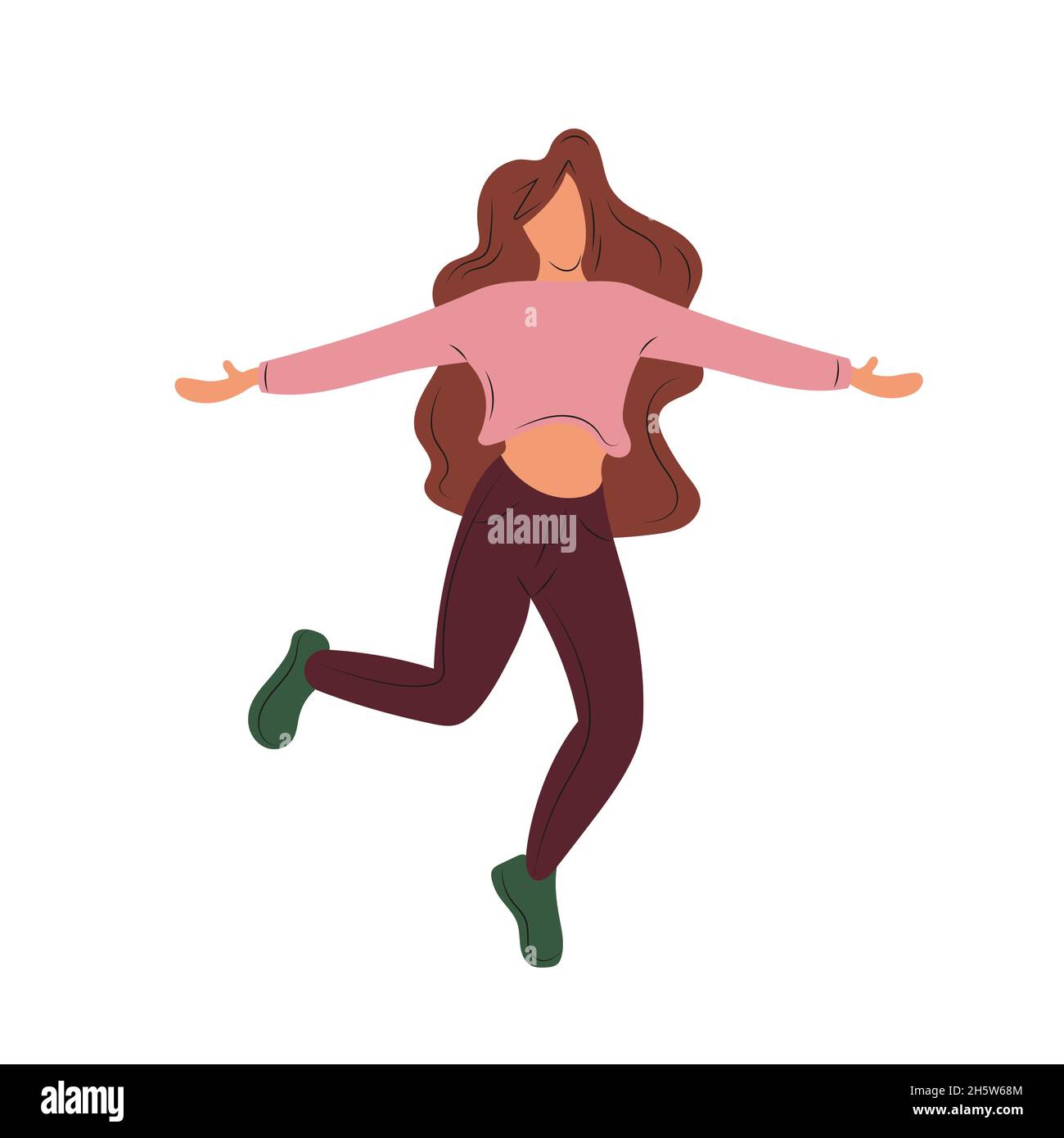 Woman Falling Forward