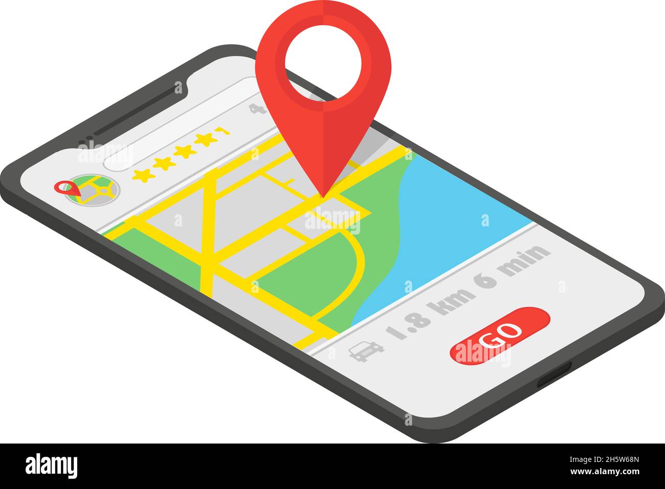 Location in phone icon Cut Out Stock Images & Pictures - Alamy