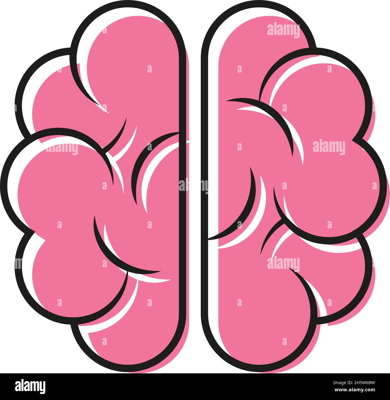 Anatomy art brain cartoon Cut Out Stock Images & Pictures - Alamy