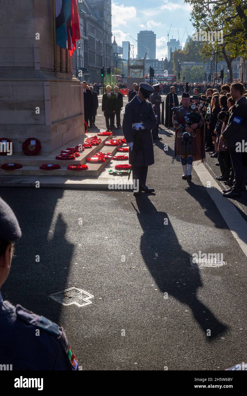 London, UK. 11th Nov, 2021. Remembrance service at the Cenotaph. Credit ...
