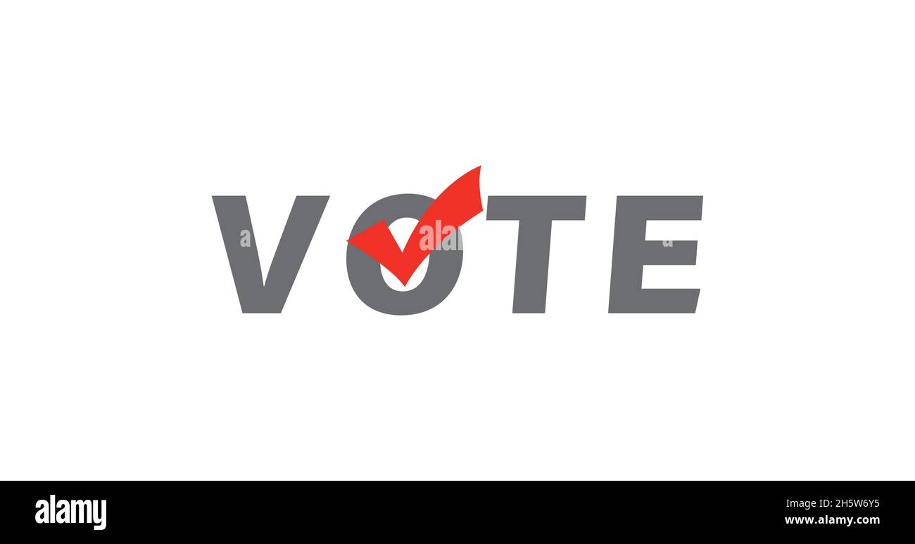 Voting elect symbol in flat. Checkmark right symbol tick sign ...