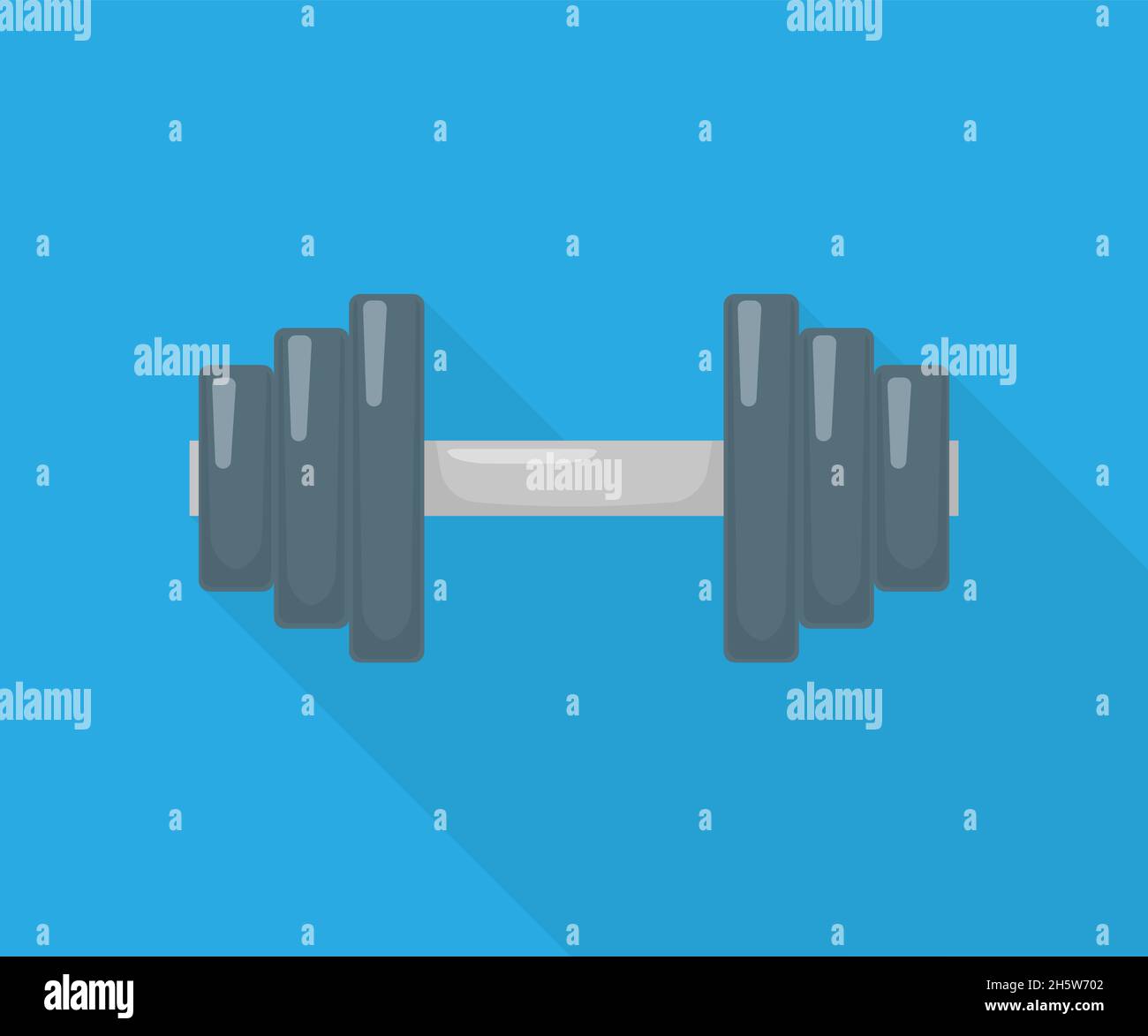 Dumbbell in strong hand Stock Vector Images - Alamy