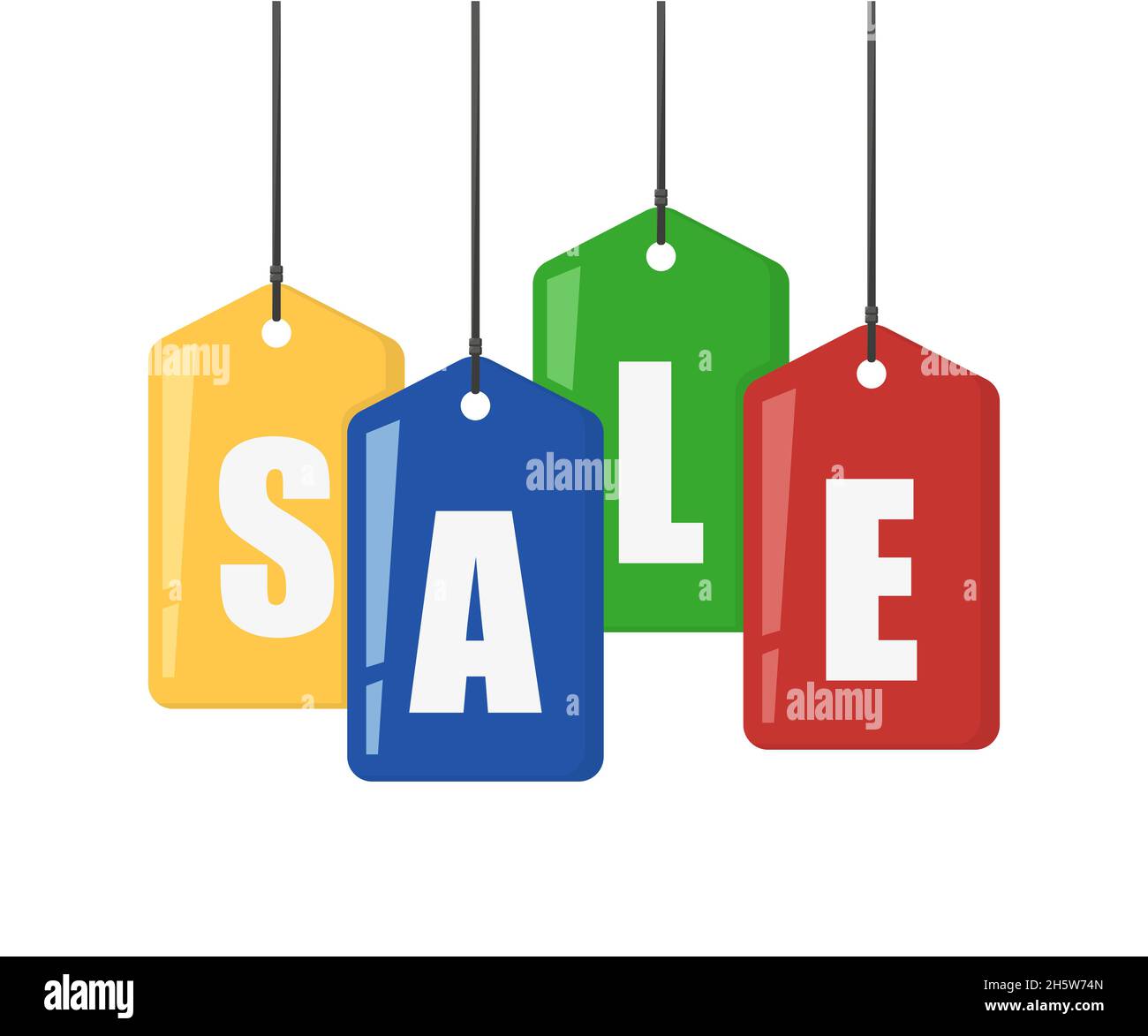 colored labels with letters SALE text, vector illustration Stock Vector ...