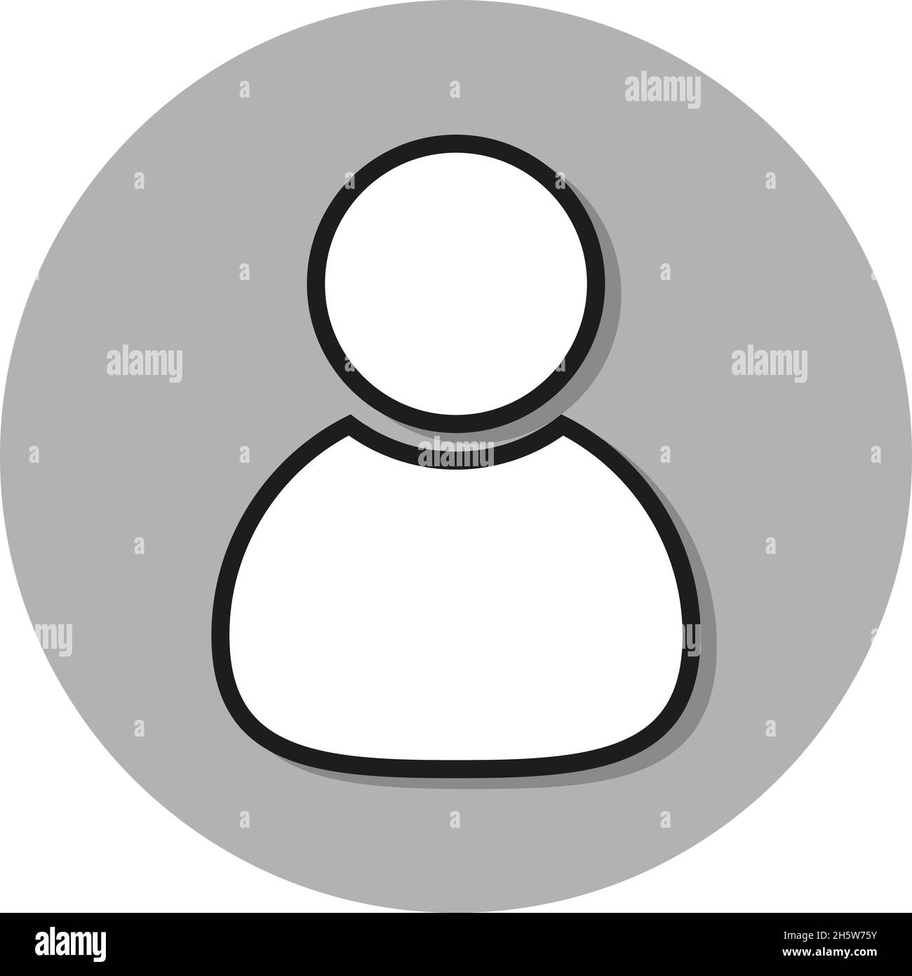 business icon contact person in flat style, vector Stock Vector Image ...