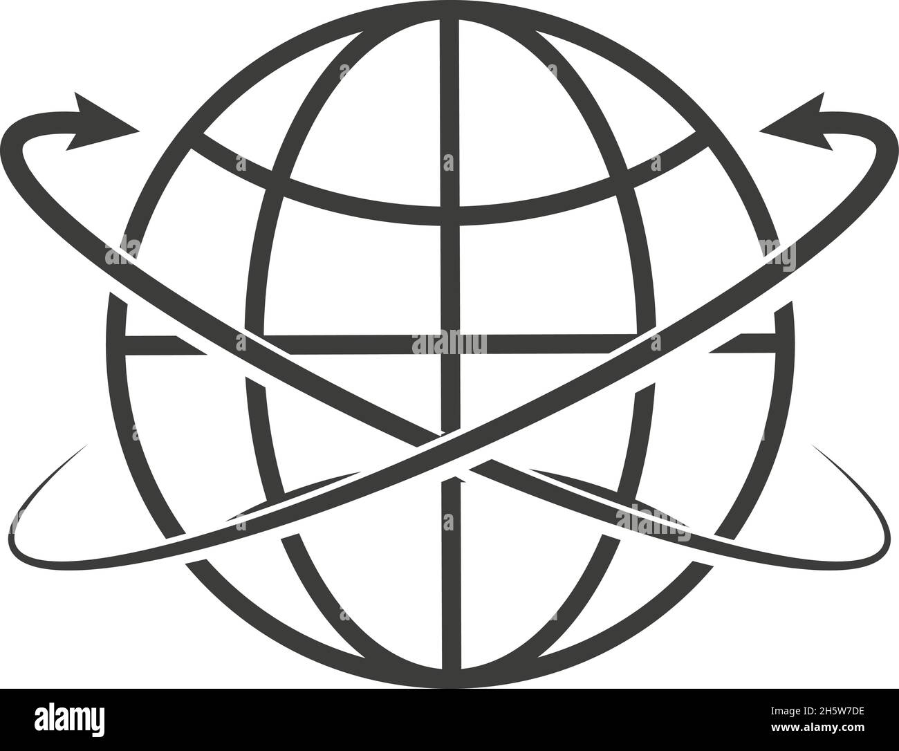 symbol planet with arrow lines icon, vector Stock Vector Image & Art ...