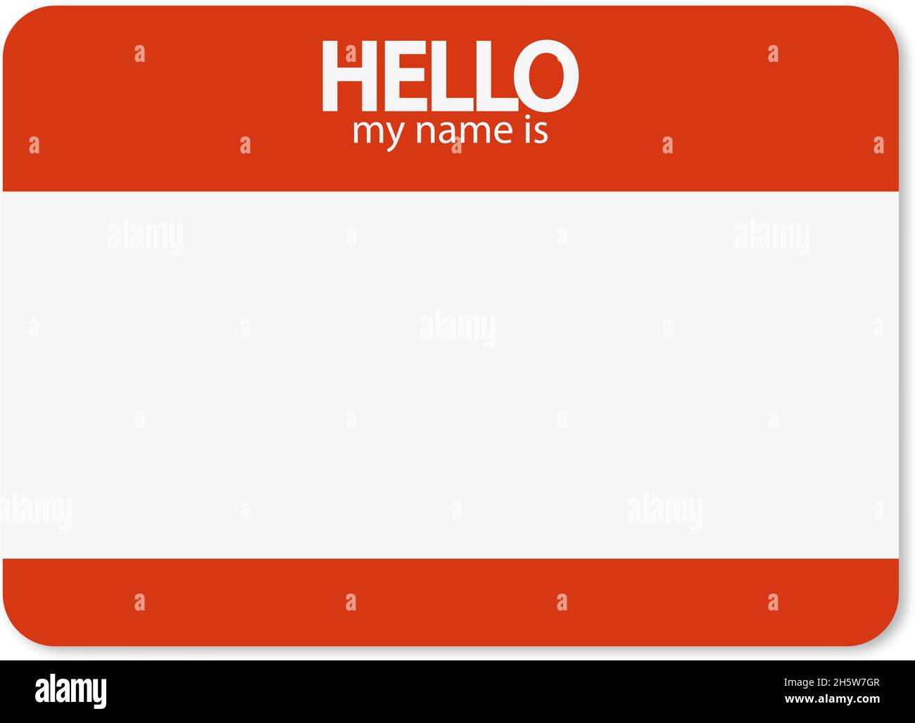 name tag sticker with realistic shadow in flat Stock Vector Image & Art ...