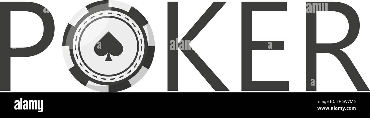 design logo poker in flat style, vector illustration Stock Vector Image ...
