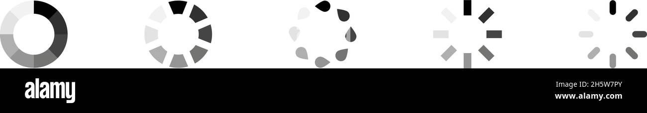 Loader circle icon set. Isolated vector web bar. Illustration for app ...