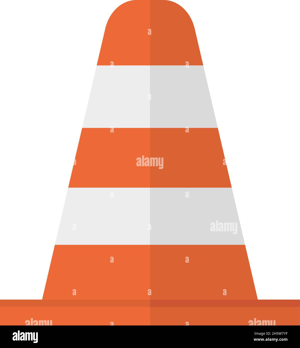 traffic road cone color flat icon, vector illustration Stock Vector ...