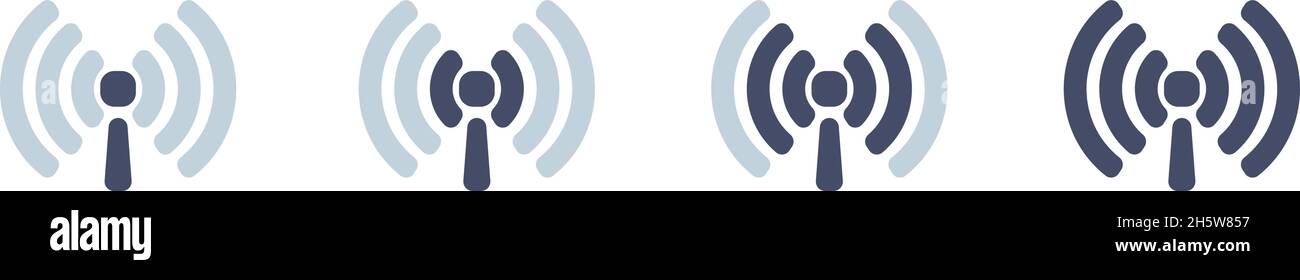 internet connection level icon in flat style, vector Stock Vector Image ...