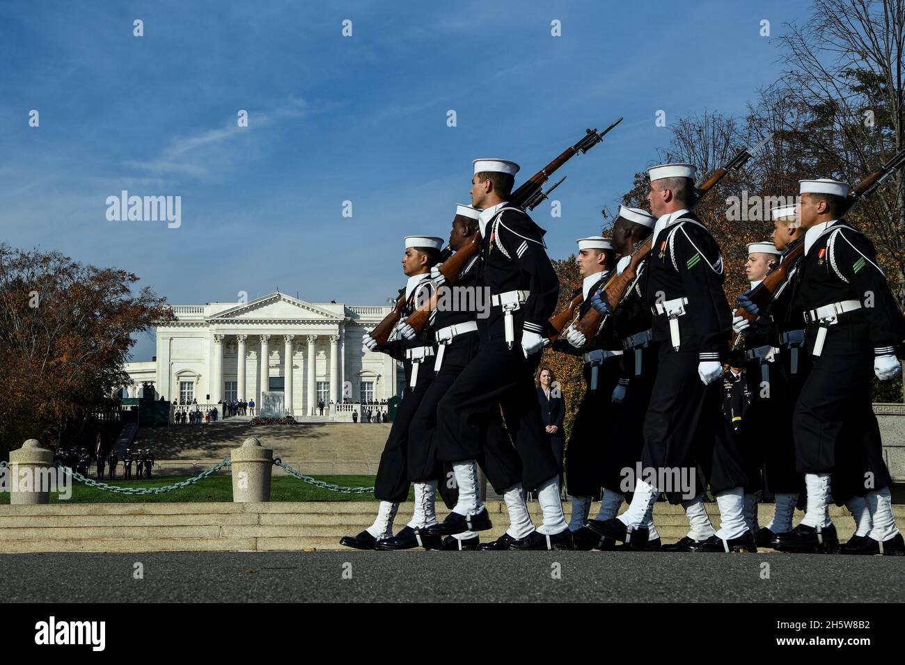 A full honors procession honoring the centennial anniversary of the ...