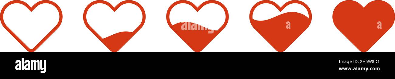 set heart load icon in flat style, vector Stock Vector Image & Art - Alamy