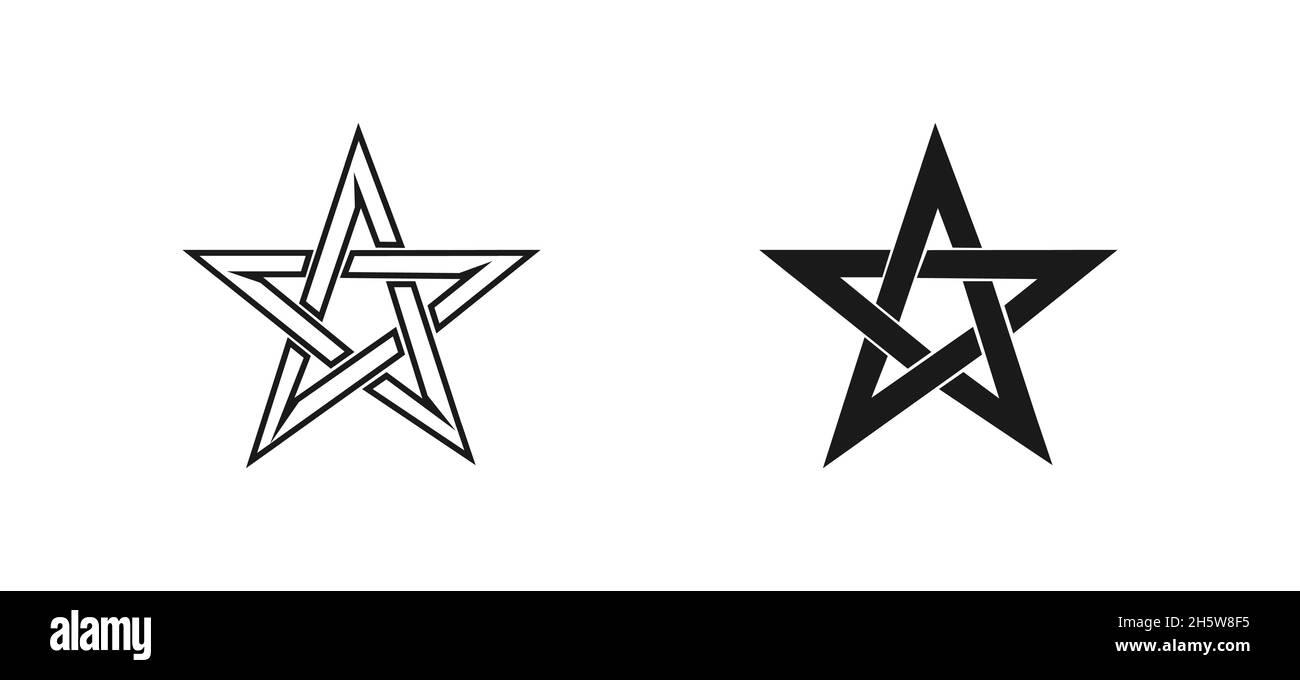 Star icon isolated impossible figure. Vector flat graphic illustration ...