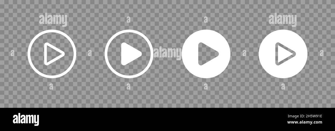 White Play Button Transparent