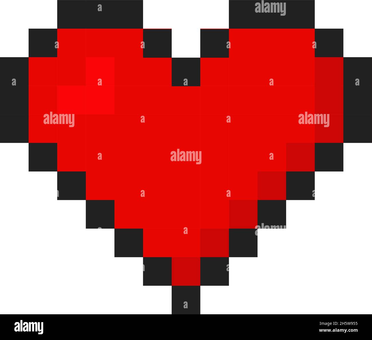 8 Bit Heart Vector
